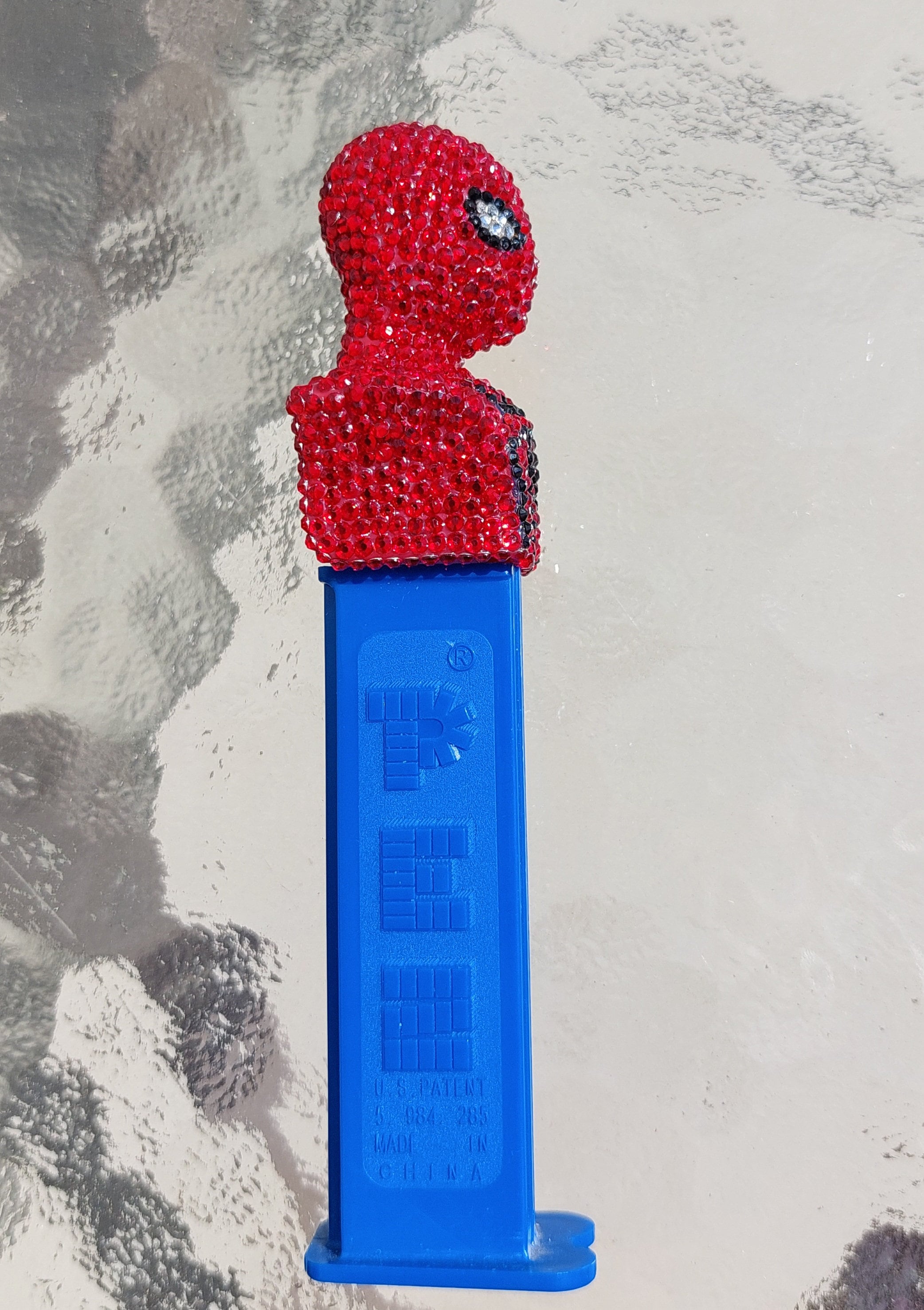 Pez Dispenser Marvels Spiderman , Hand Jeweled, Austrian Glass Crystals ...