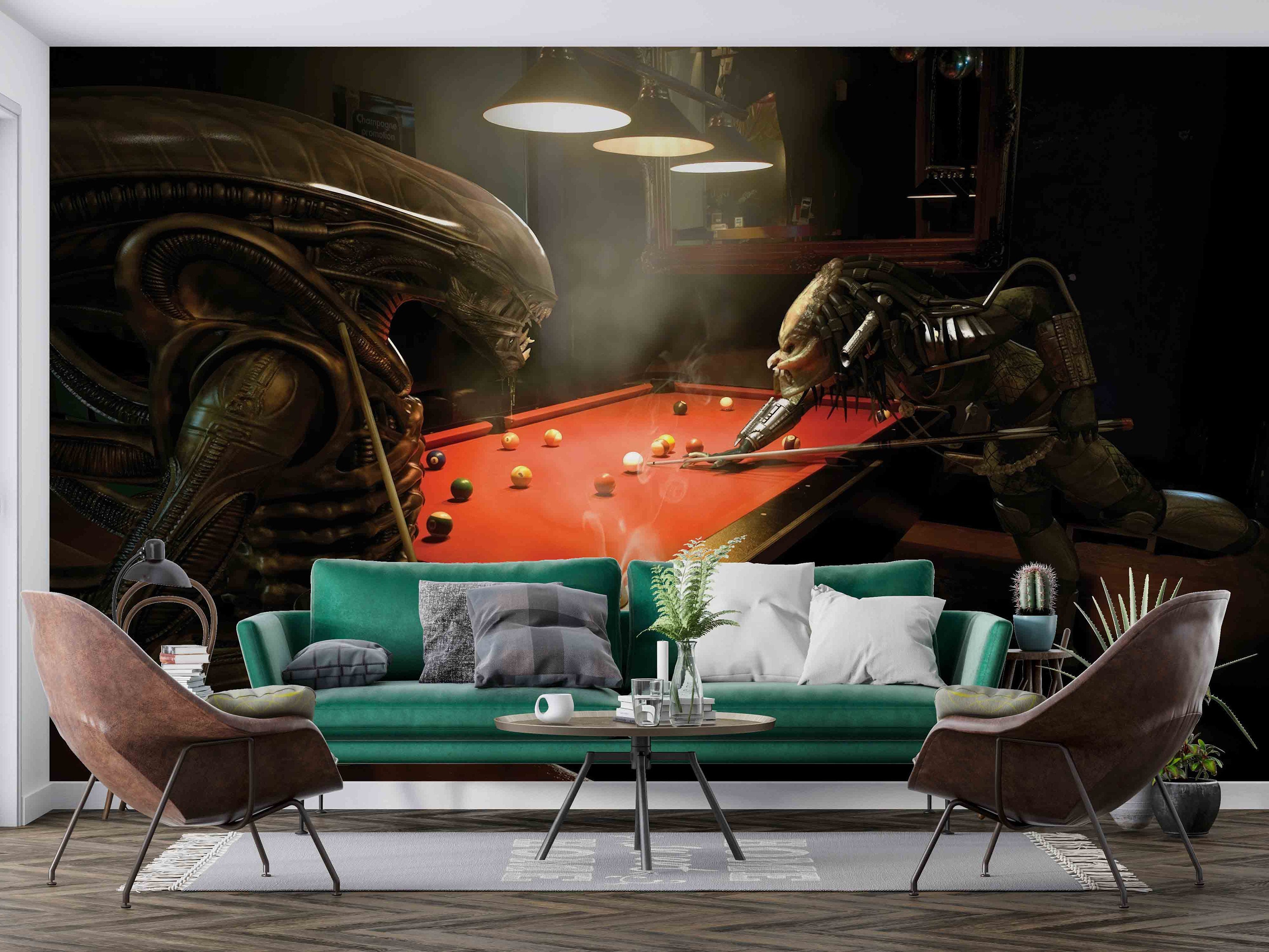 Alien Wallpaper Predator Wall Art Abstract Wall Decor - Etsy