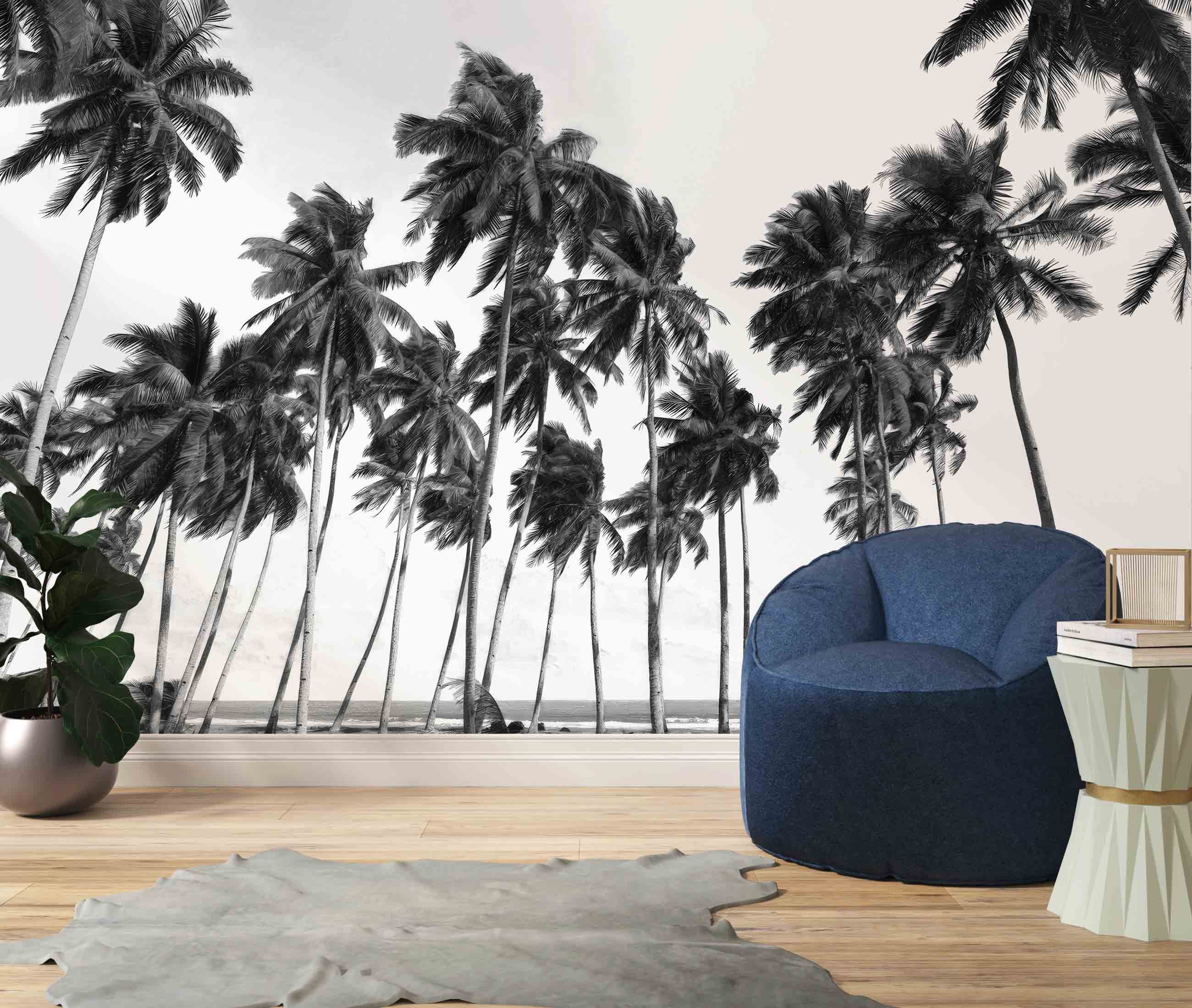 Modern Wall Print Palm Trees Mural Office Wall Painting - Etsy