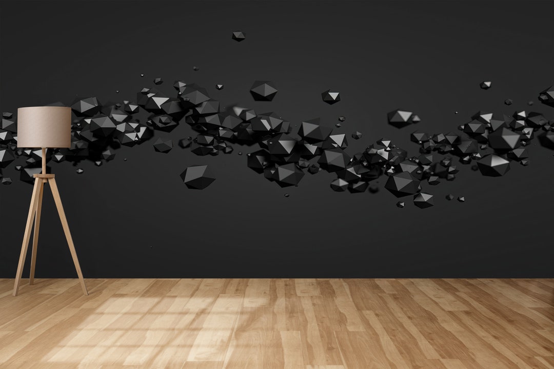 Black Wallpaper, Modern Wall Poster, Luxury Wallpaper, Personalized ...