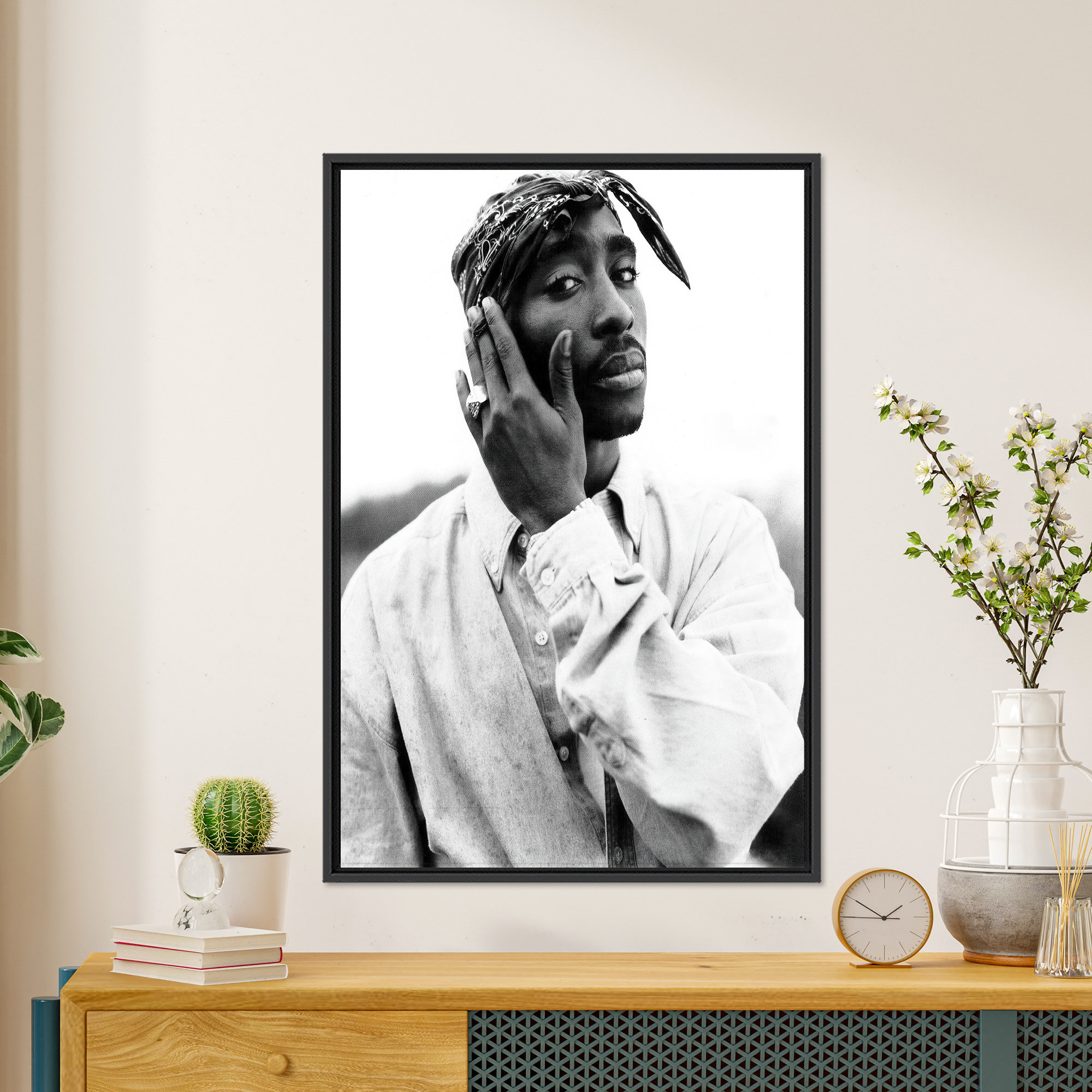 Tupac Shakur Glass, Large Canvas Canvas Decor, TUPAC Poster, Famous ...
