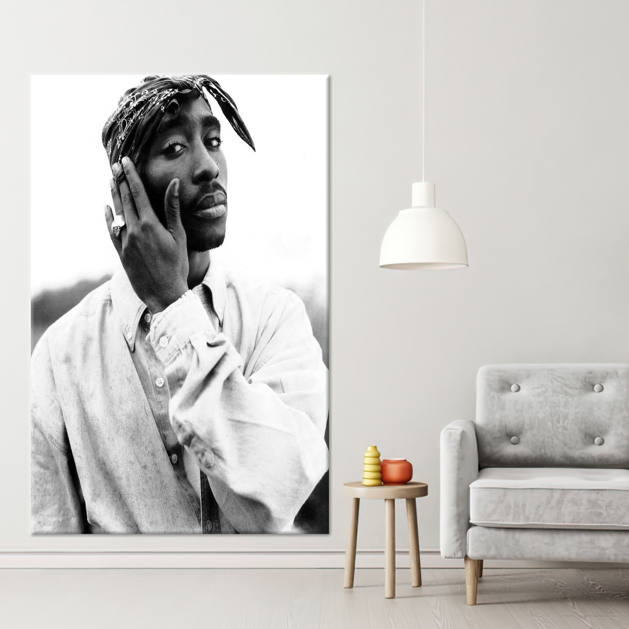 Tupac Shakur Glass, Large Canvas Canvas Decor, TUPAC Poster, Famous ...