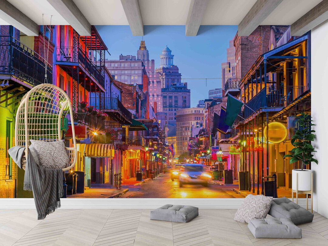 Wall Decorations, French Quarter New Orleans Wall Paper, New Orleans ...