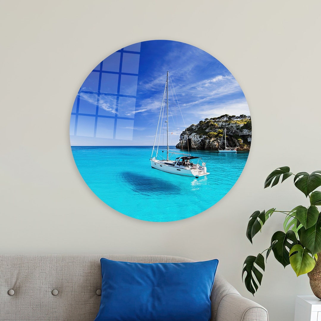 Ocean Wall Decor, Sea View Wall Art, Tropical Printed, Landscape Art ...