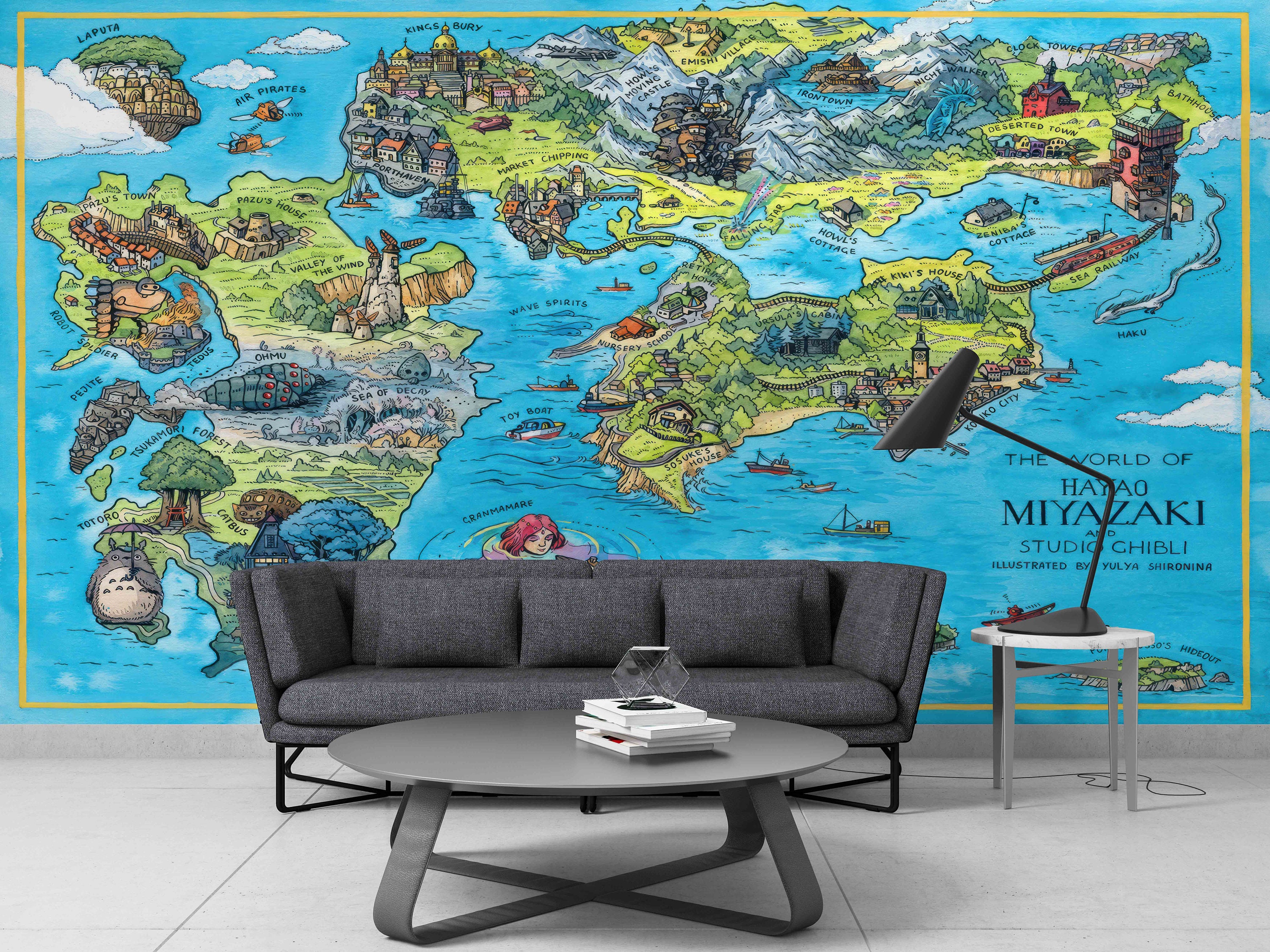 Anime Map Wallpaper Japanase Mural Map Wall Print Trendy - Etsy Australia