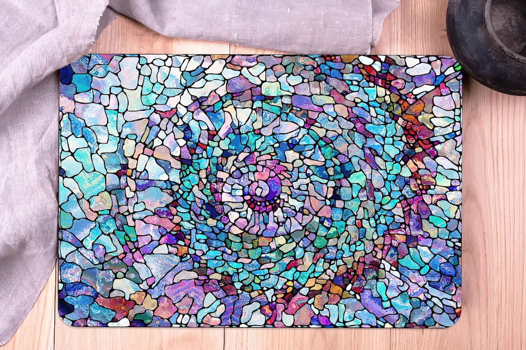 Stained Glass Print Tempered Glass Cutting Board: Colorful Kitchen ...