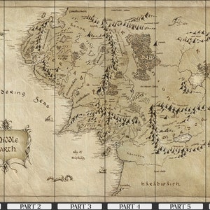 LOTR Map Wallpaper Map Wallpaper Wall Deco Stylish 3D - Etsy