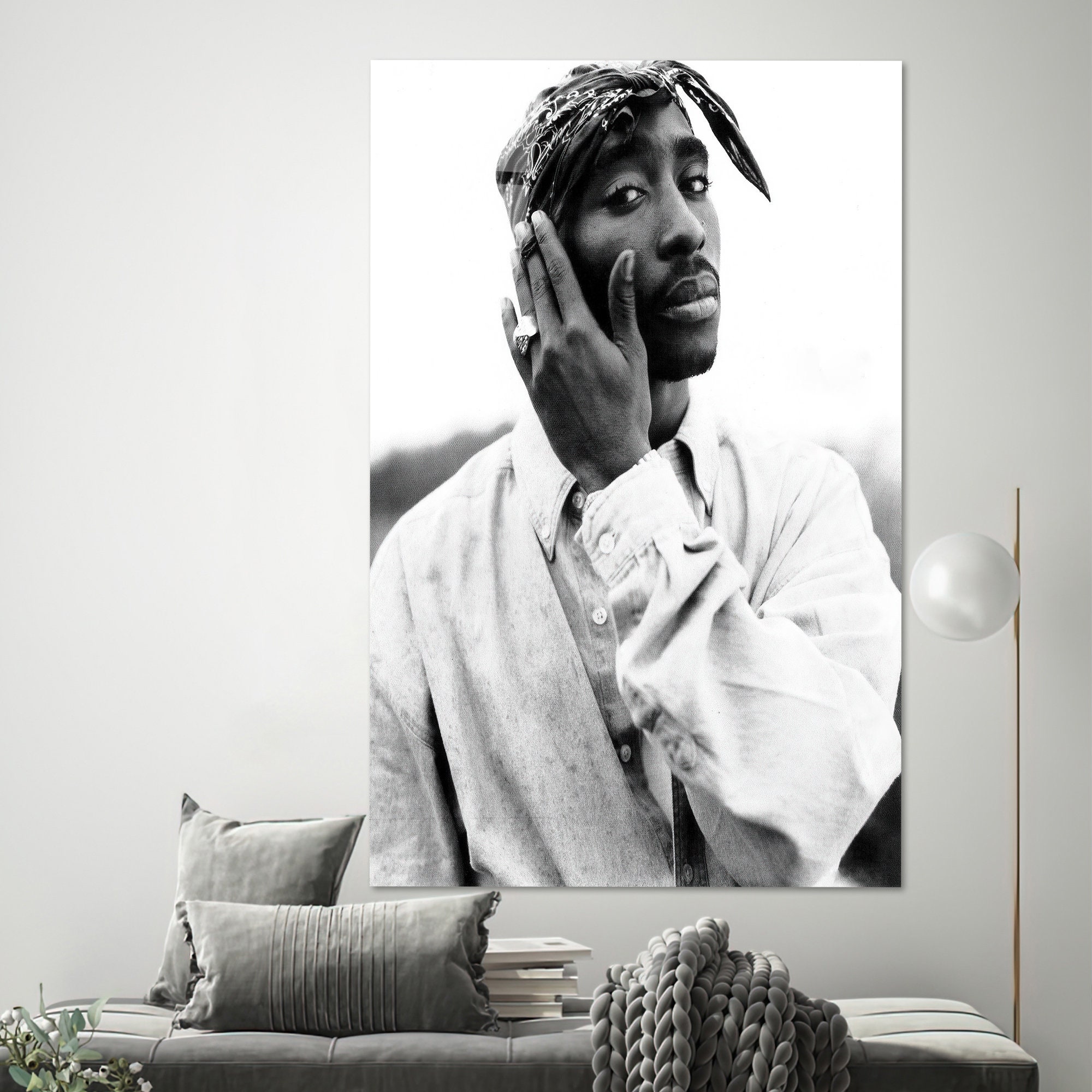 Tupac Shakur Glass, Large Canvas Canvas Decor, TUPAC Poster, Famous ...