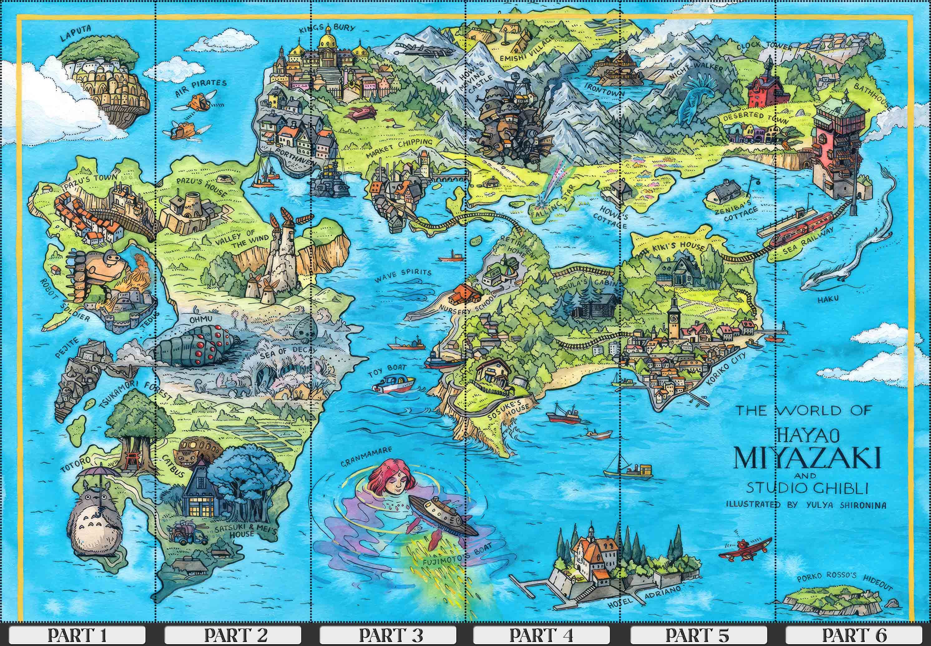 Anime Map Wallpaper Japanase Mural Map Wall Print Trendy - Etsy UK