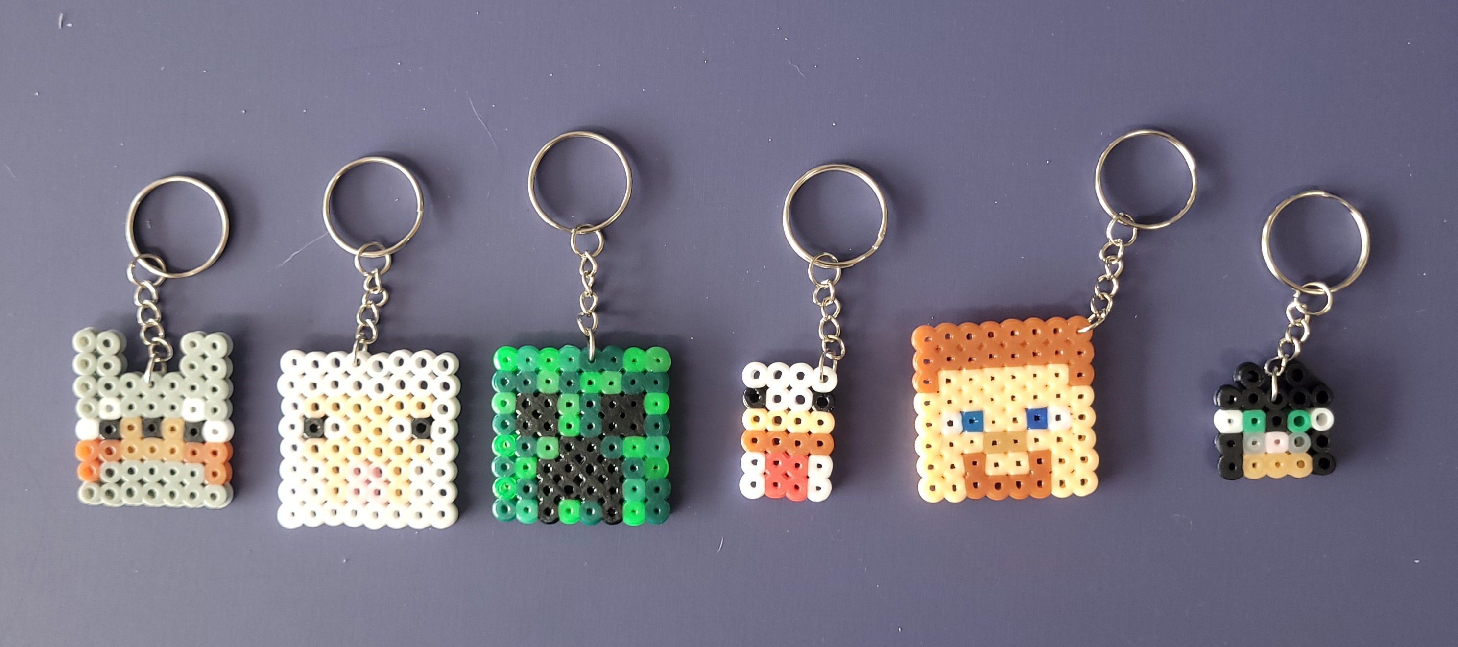 Minecraft Perler Bead Figurine Key Chans - Etsy Australia