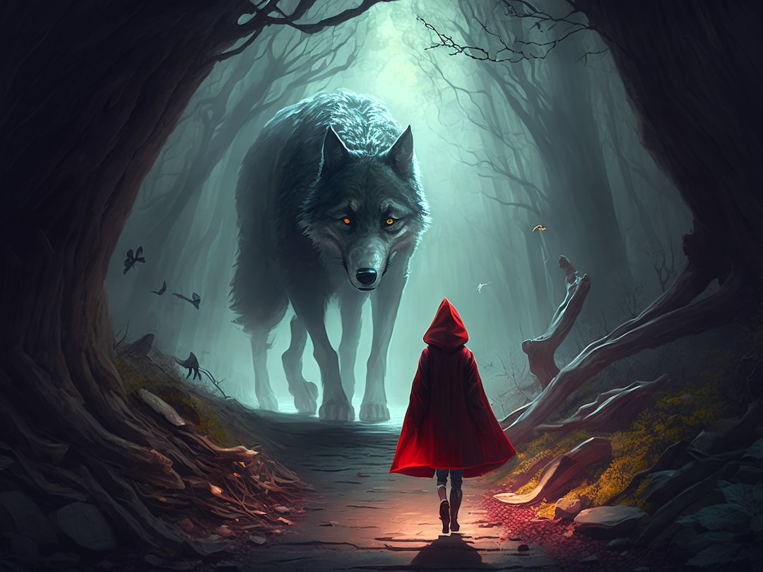 Little Red Riding Hood - AI Generated Printable Art | Instant Download ...
