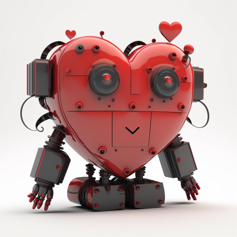 Robot in Love #1 - AI Generated Printable Art | Instant Download - Etsy