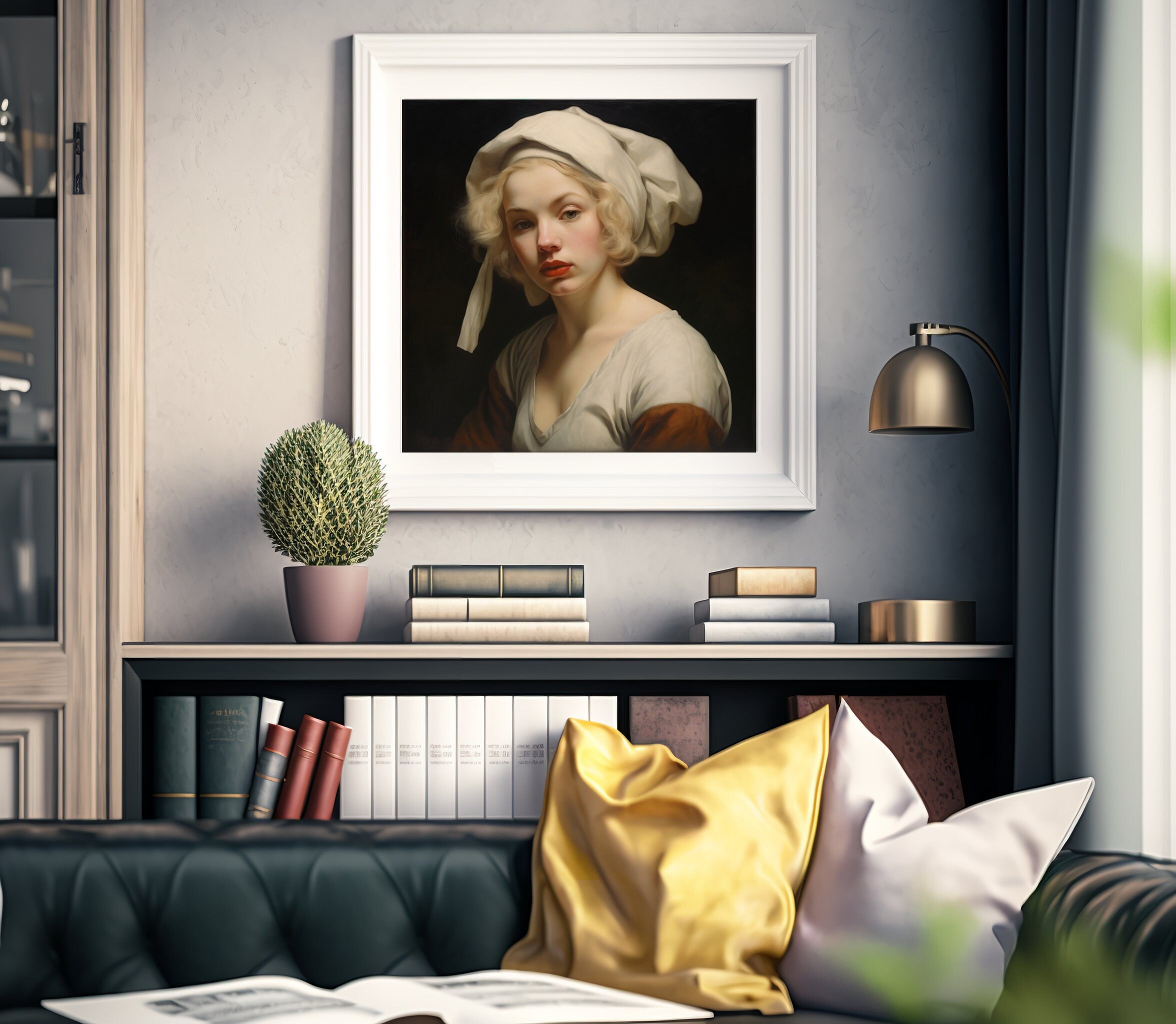 Beautiful Maid | Oilpainting Style | AI Generated Printable Wall Art ...