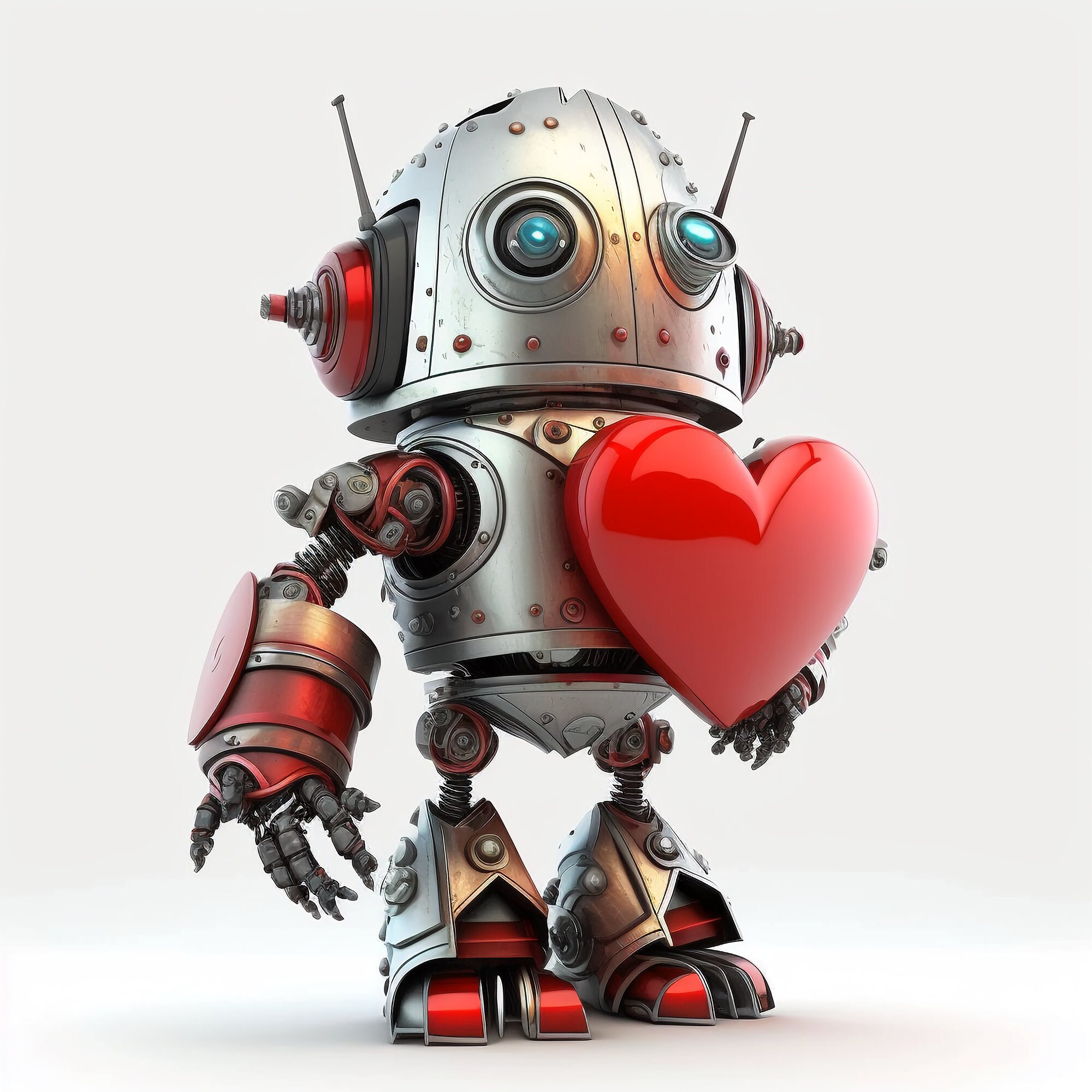 Robot in Love #2 - AI Generated Printable Art | Instant Download - Etsy