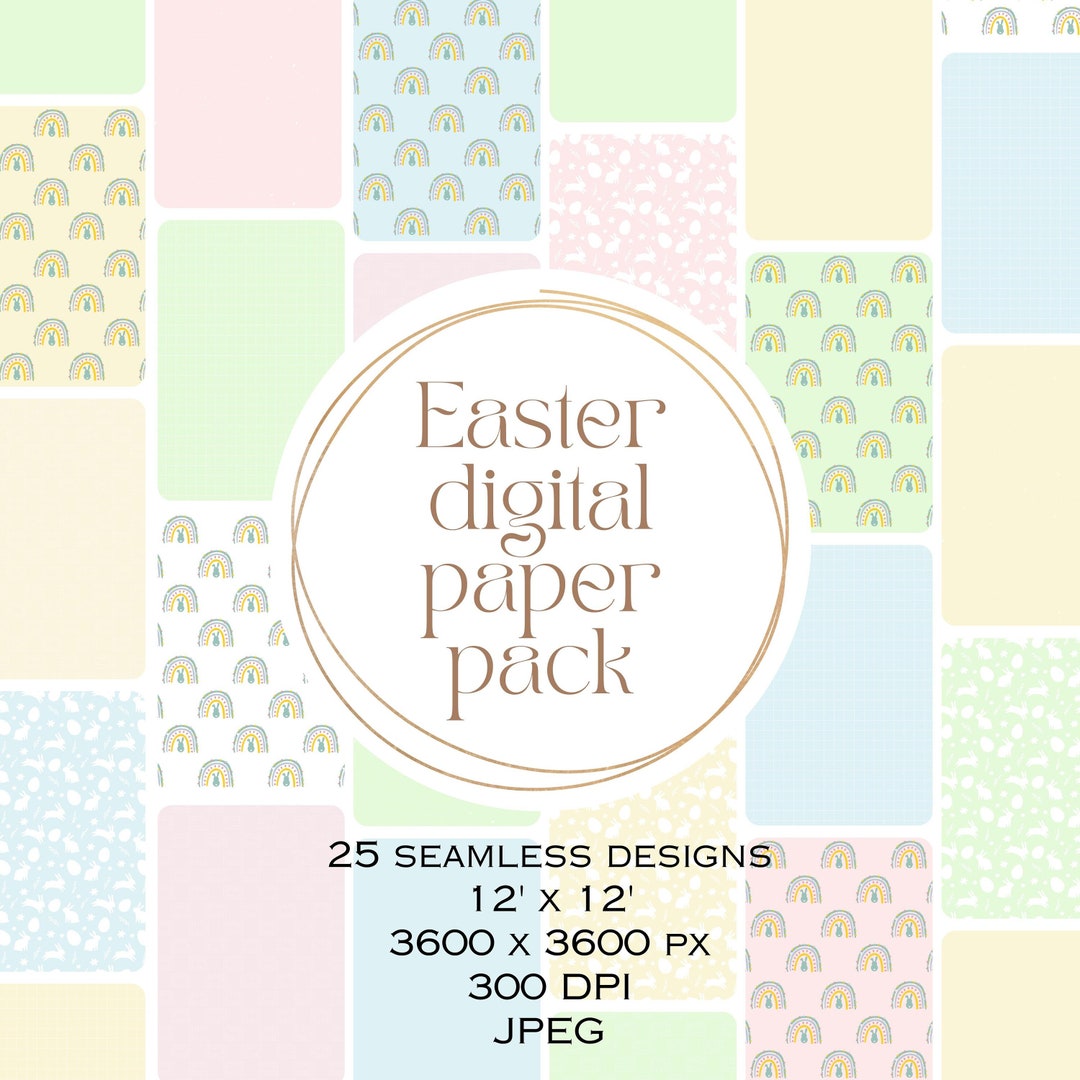 Easter Spring Seamless Digital Paper Pack 25 Designs - Etsy