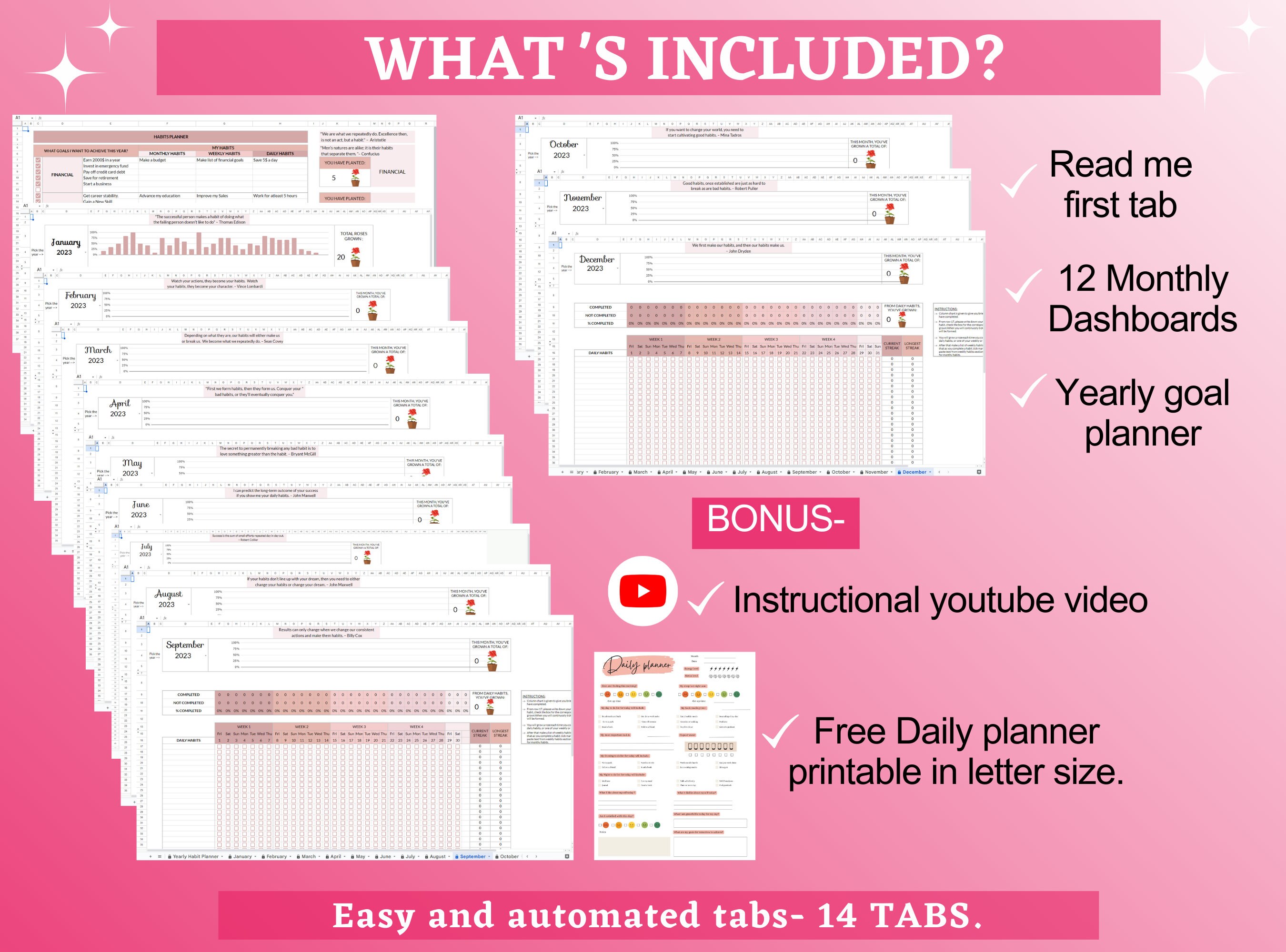 ADHD Habit Tracker Spreadsheet Template for Google Sheets ADHD Friendly ...