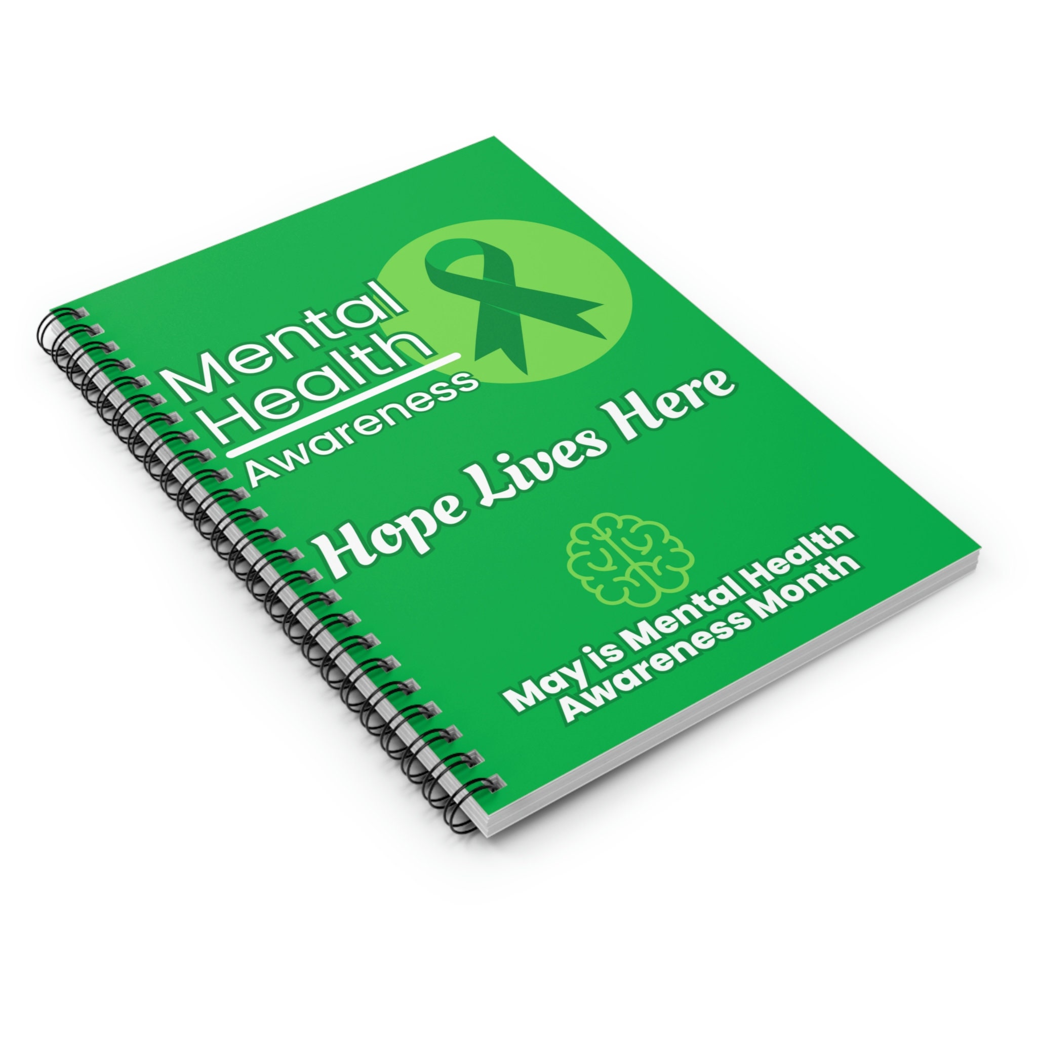 Spiral Notebook Mental Health Awareness Hope Lives Here May is Mental ...