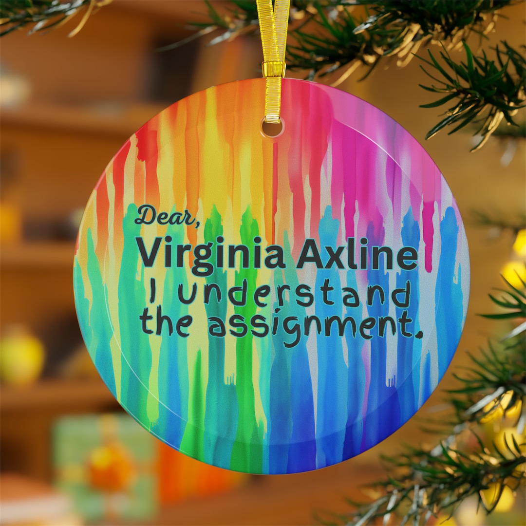 Glass Ornament Dear Virginia Axline Play Therapy Watercolors Glass ...