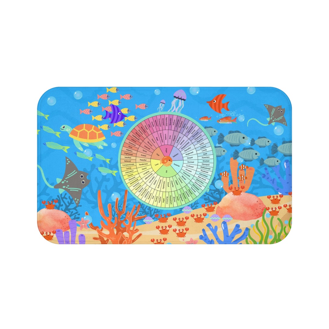 Play Mat Emotions Feelings Wheel Fish Feelings Under the Sea Background ...