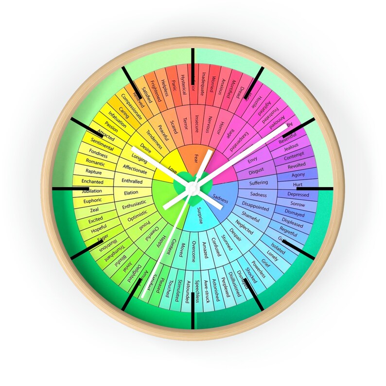 Emotions Feelings Wheel Clock With Mental Health Awareness - Etsy