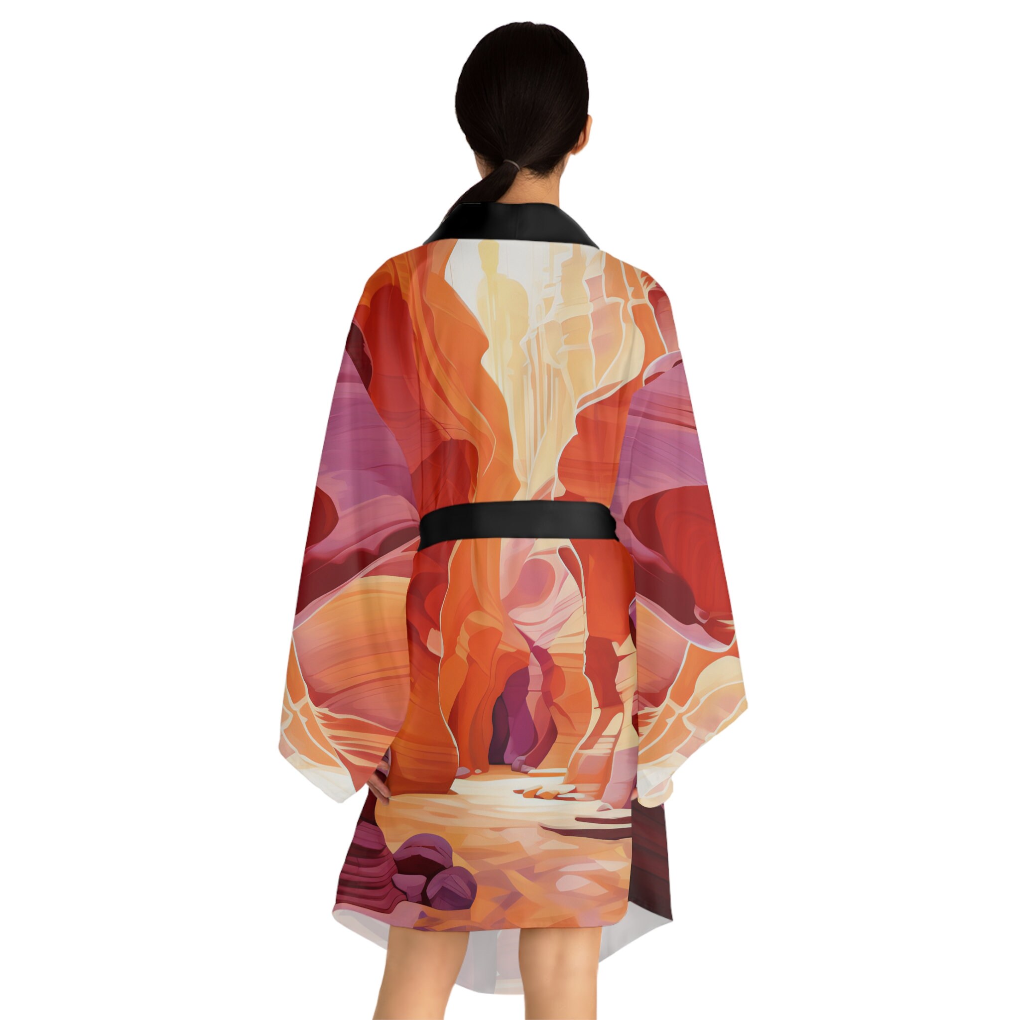 Robe Self Care Painted Southwest Canyon Long Sleeve Kimono Robe - Etsy