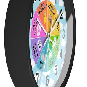 Clock Bright Colors Emotion Feelings Weather Clock - Etsy