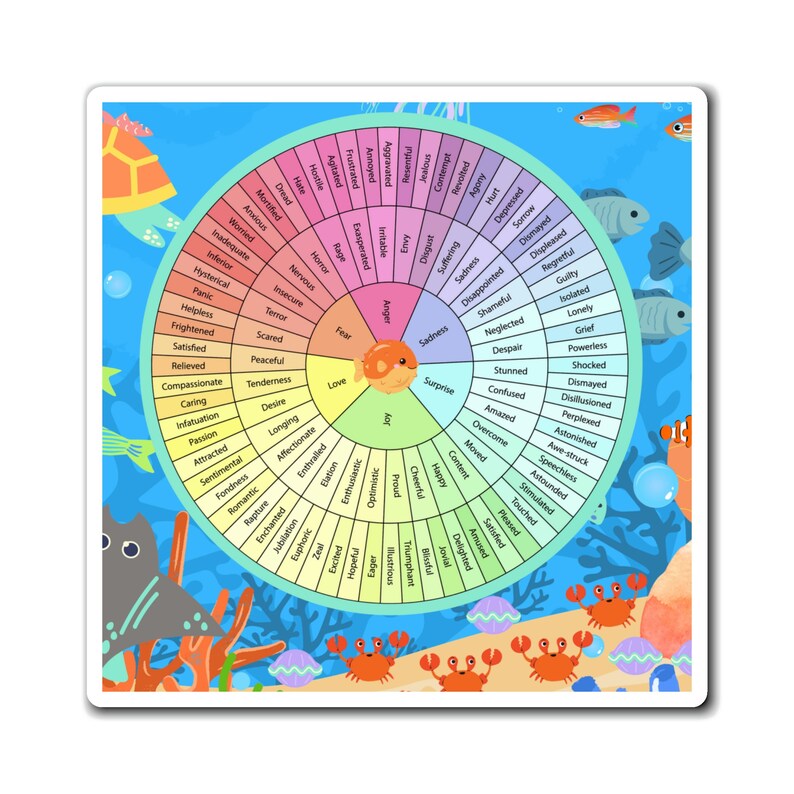 Magnet Emotion Feelings Wheel Fish Feelings Underwater Friends Magnet ...