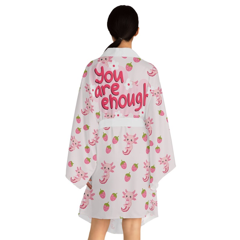 Robe Pink Axolotls You Are Enough Self Care Robe - Etsy