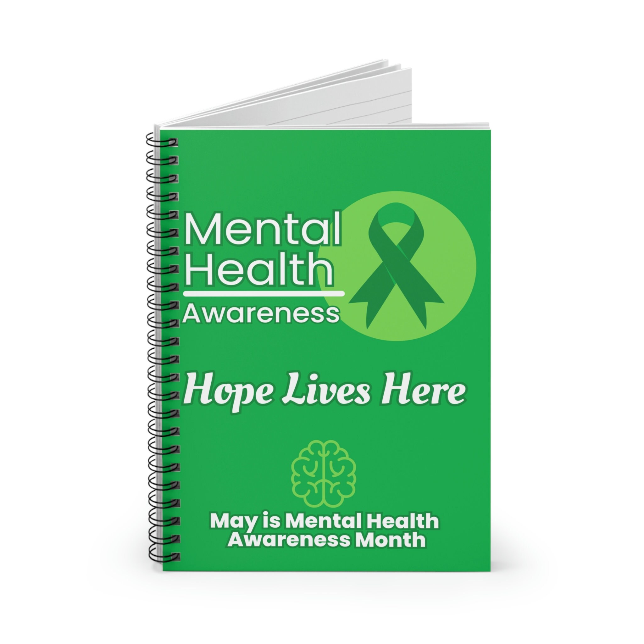 Spiral Notebook Mental Health Awareness Hope Lives Here May is Mental ...