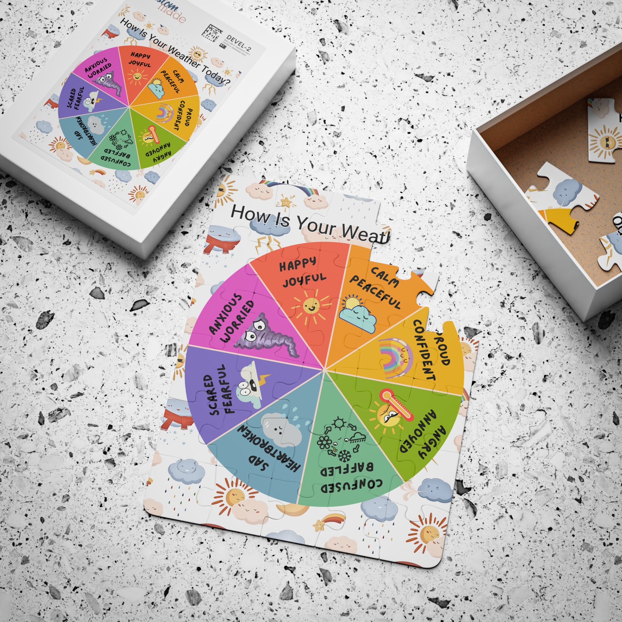 Kids' Puzzle How is Your Weather Today Weather Emotions Wheel for ...
