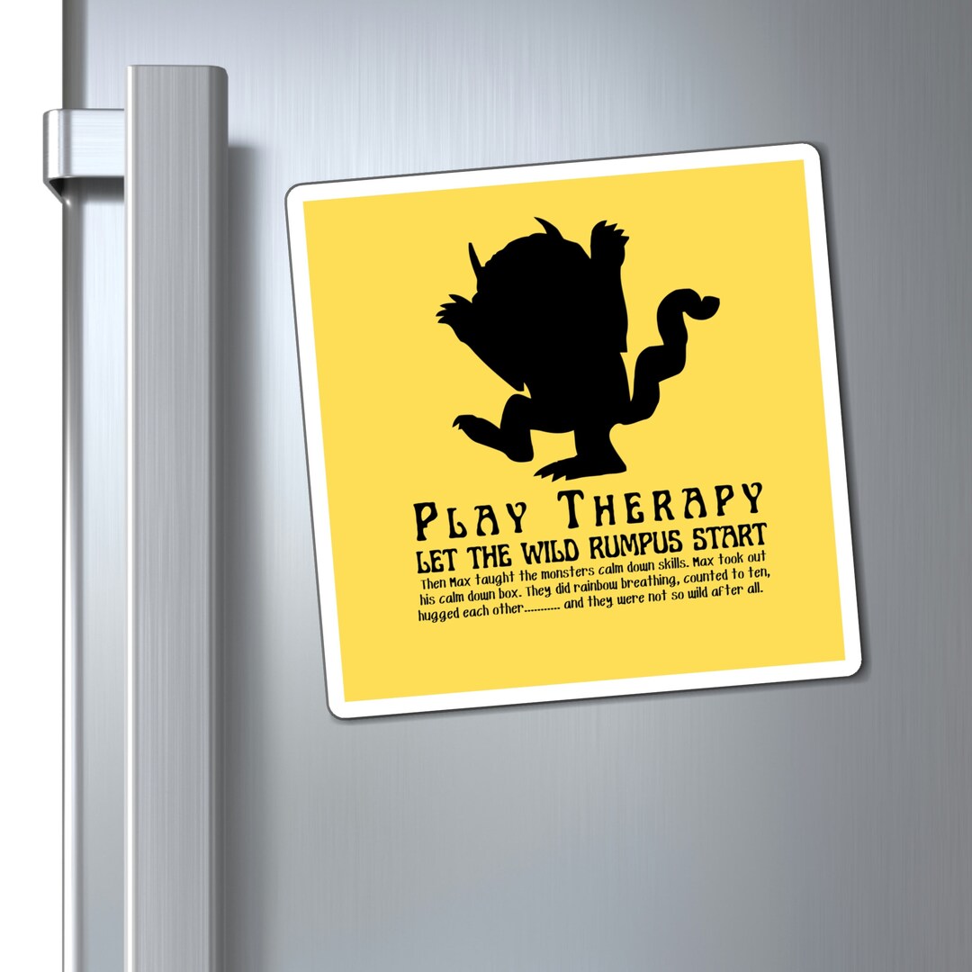 Magnet Play Therapy Monster Calm Down Skills Magnet in Three Sizes - Etsy