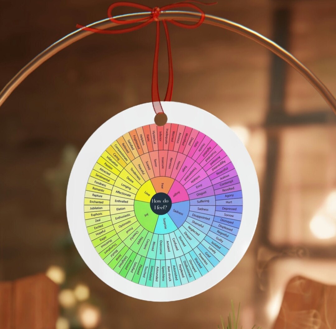 Metal Ornament Wheel of Emotions Circle Hanging Decoration - Etsy