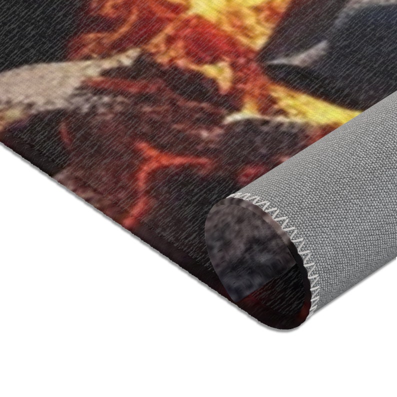 Rug Red Hot Lava Pretend Play Rectangle Playroom Carpet in Three Sizes ...
