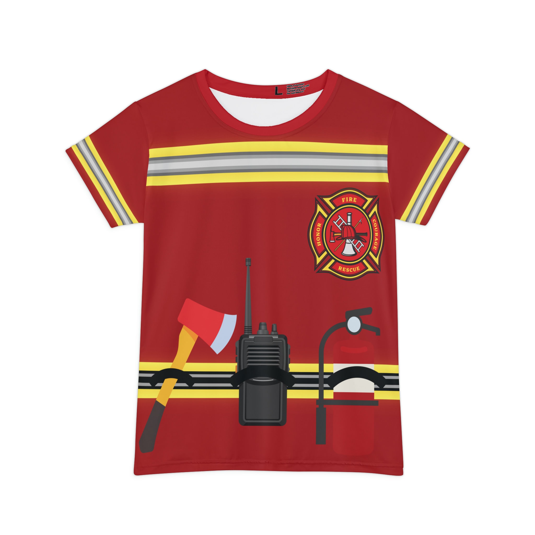 Shirt Dress up Firefighter With Badge Axe Walkie Talkie and Fire ...