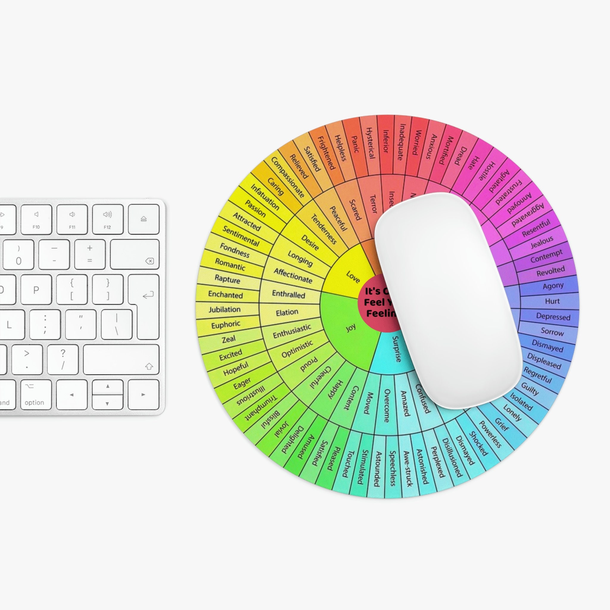 Mouse Pad Emotion Feelings Wheel Red Center It's OK to Feel Your ...