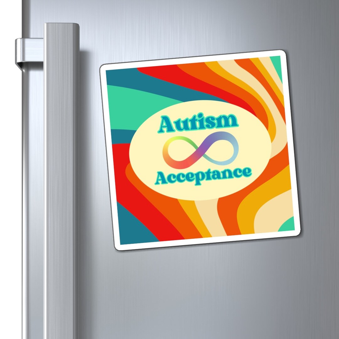 Magnet Autism Acceptance Infinity Sign Groovy Magnet in Three Sizes - Etsy