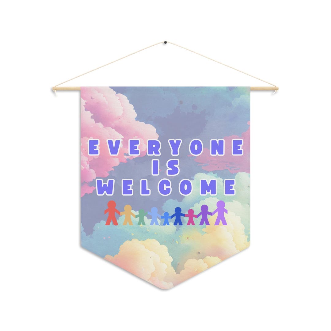 Banner Everyone is Welcome Banner - Etsy