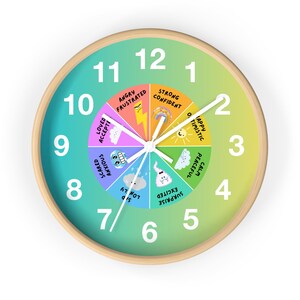 Clock Bright Colors Emotion Feelings Weather Clock - Etsy