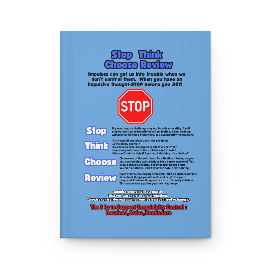 Journal Stop Think Choose Review Impulse Control Journal - Etsy
