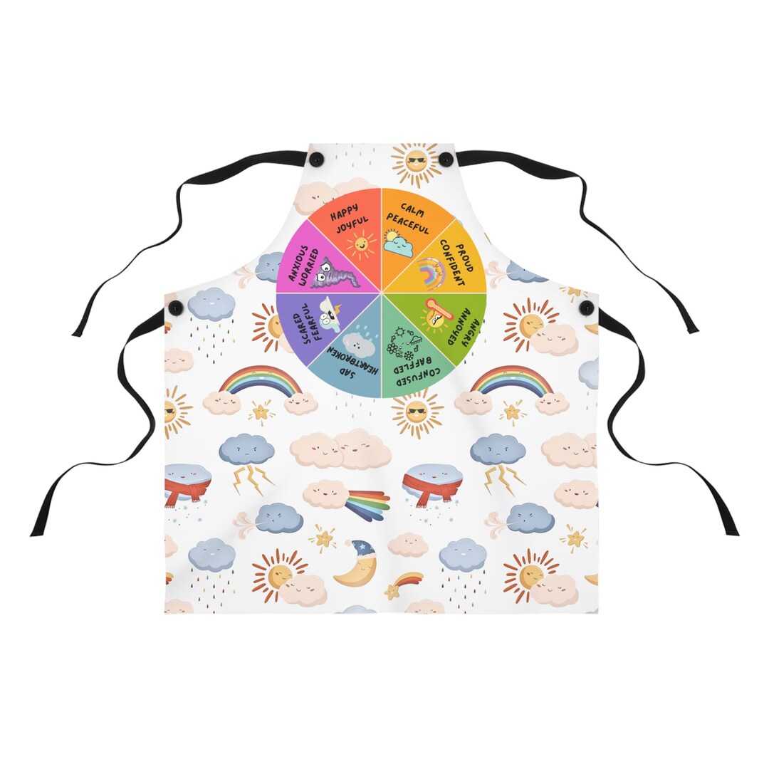 Apron Weather Emotion Feelings Wheel on Our Moody Weather Poly Twill ...