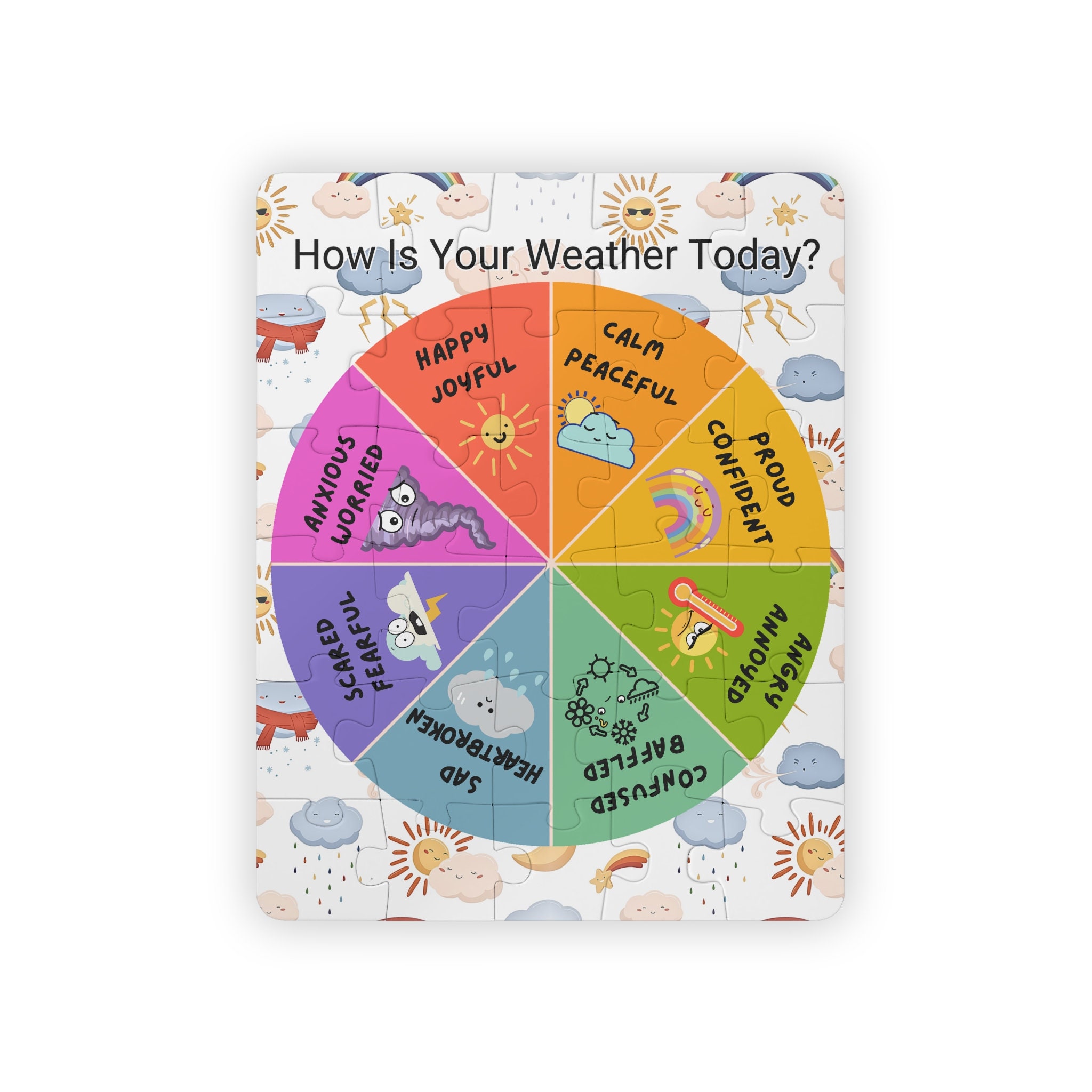 Kids' Puzzle How is Your Weather Today Weather Emotions Wheel for ...