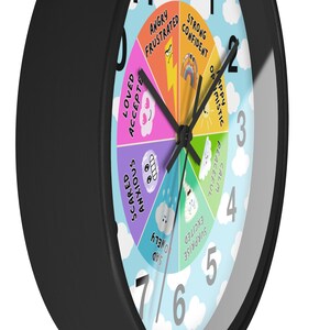 Clock Bright Colors Emotion Feelings Weather Clock - Etsy