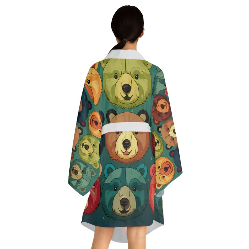 Robe Diverse Colorful Bears Kimono Robe - Etsy