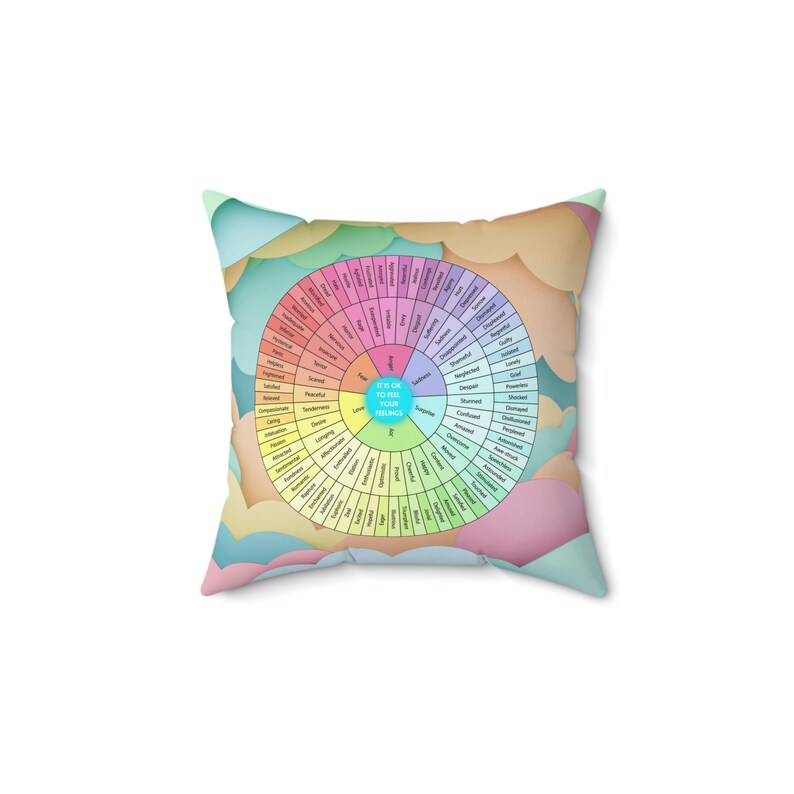 Pillow Emotion Feeling Wheel Pastel Colors Cloud Design and It's OK to ...