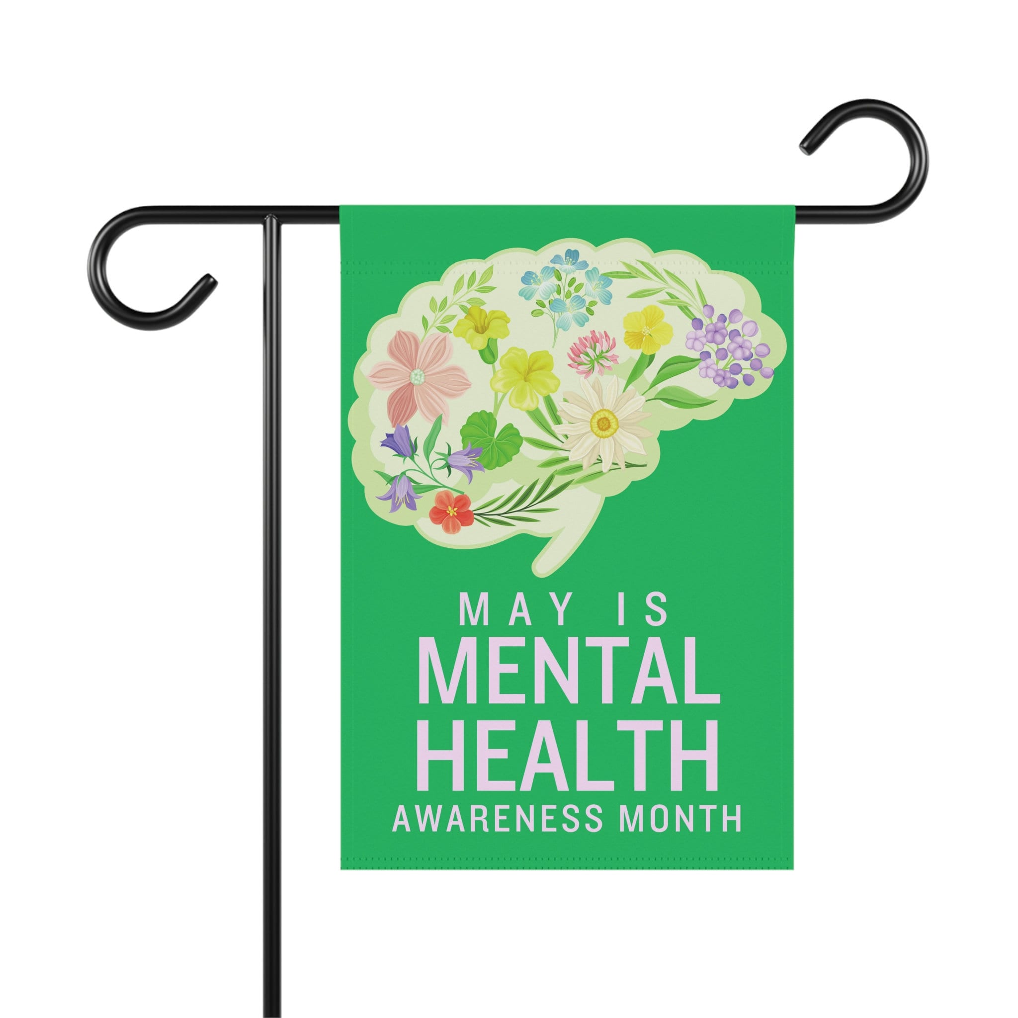 Garden Flag May is Mental Health Awareness Month Flowery Brain Garden ...