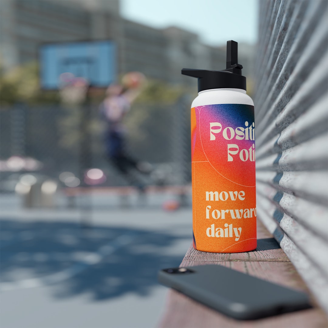 Water Bottle Retro Positivity Potion Move Forward Daily Water Bottle ...