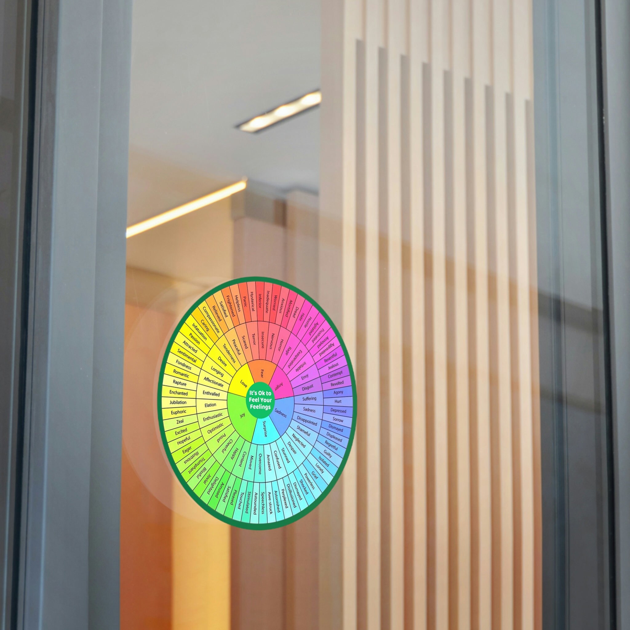 Sticker Emotion Feelings Wheel Green Center It's Ok to - Etsy