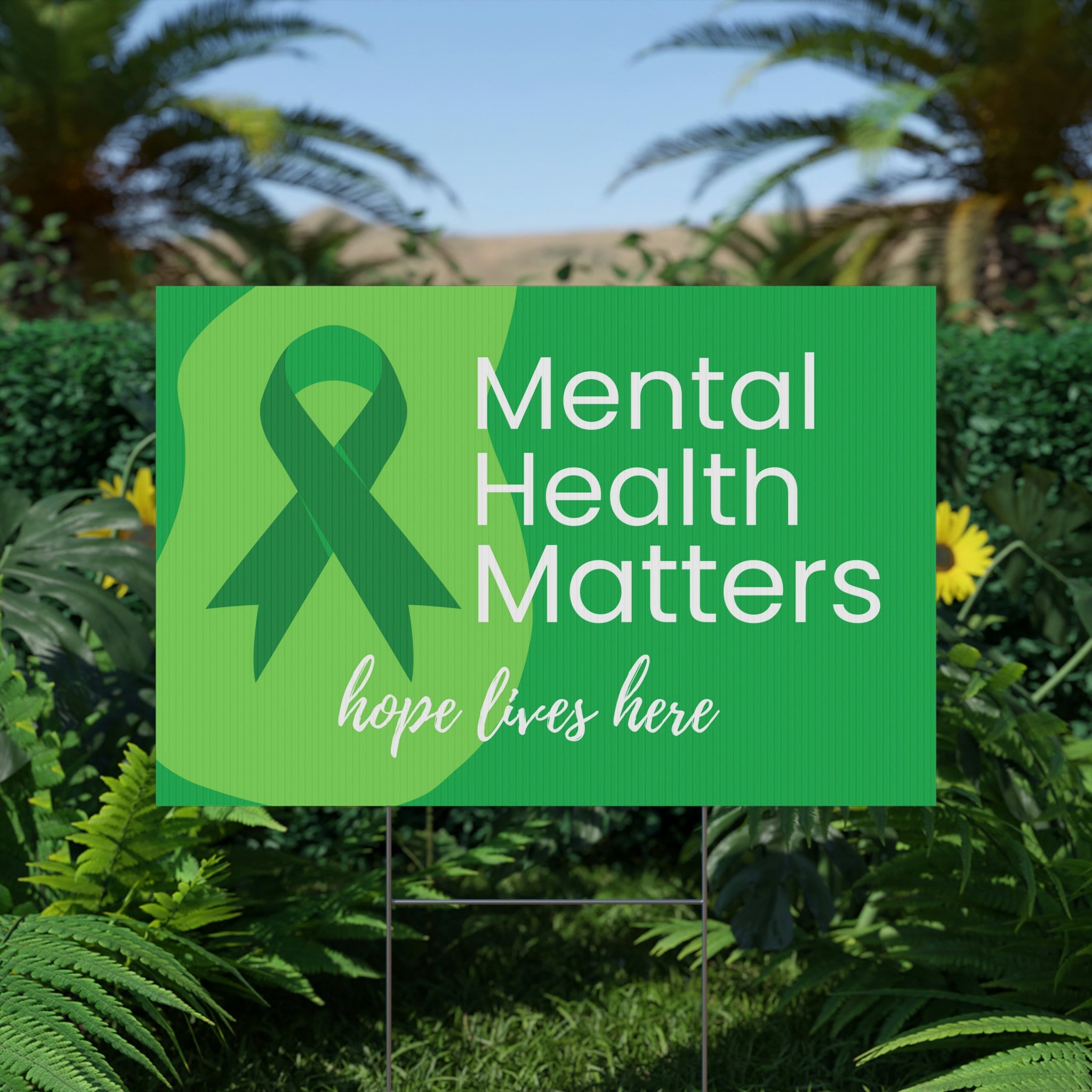 Plastic Yard Sign for Mental Health Awareness - Etsy