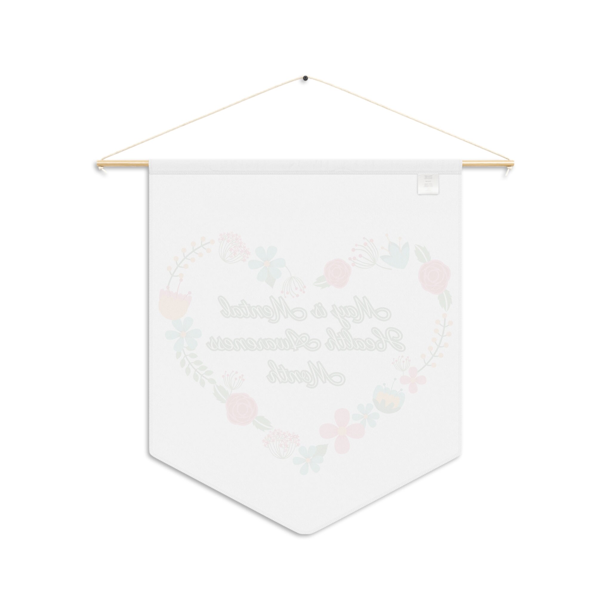 May is Mental Health Awareness Month Script in Heart Shaped Flowers ...