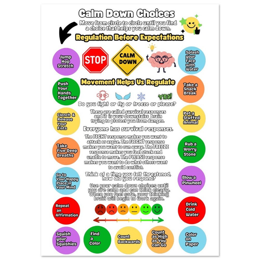 Calm Down Choices Regulation Before Expectations Premium Matte Paper ...